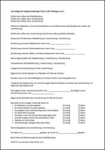 Handout: Chemische Bindung - Übersicht - Leichter Unterrichten